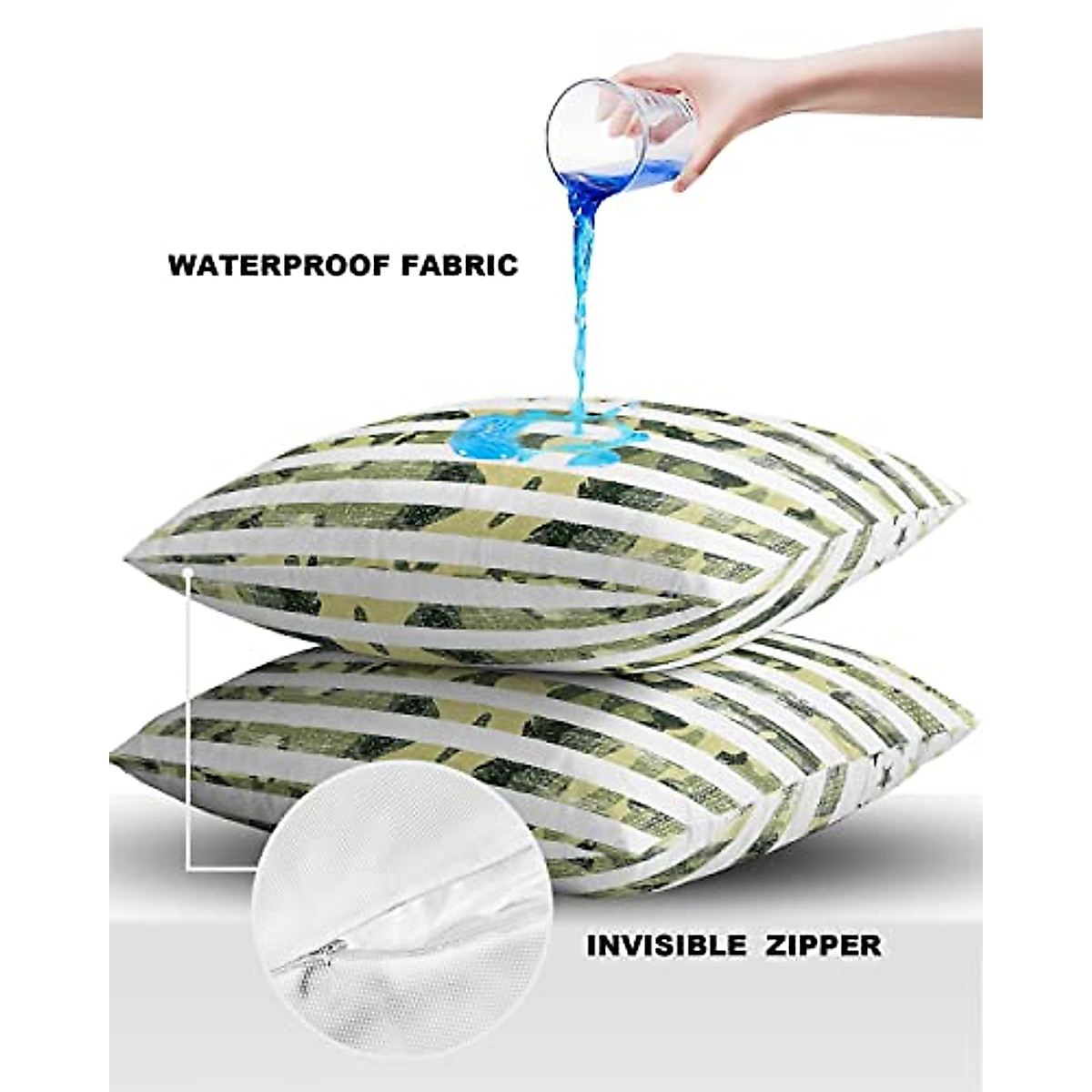 Meet 1998 Throw Pillow Covers 18x18 - Set of 2 Waterproof Pillow Cushion Cases,Camo Pillowcases Decorative Outdoor Pillow Cover for Sofa Couch Bedroom