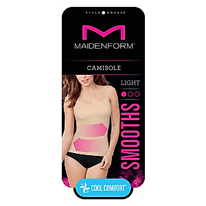 Maidenform womens Cover Your Bases Smoothtec Camisole Dm0038 Shapewear Top, Black, Large US