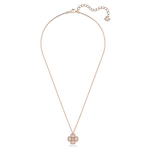 SWAROVSKI Latisha pendant, Flower, Pink, Rose-gold tone plated