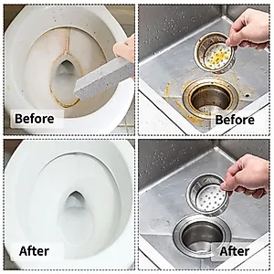 25 Pieces Pumice Stone Toilet Bowl Cleaner, Pumice Scouring Stick Remove Hard Water Ring in Toilet, Pumice Stones for Cleaning, Household, Bath, Kitchen, Pool (5.9 x 1.4 x 0.9 Inches)