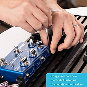 Guitar Pedalboard - Guitto Fixture Blocks Fixed Effects Pedal board Aluminum Alloy Super Light with Carry Bag, No More Velcro (GPB-02 Medium Size: 51.7x33.2cm)