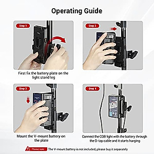SmallRig V-Mount Battery Plate, Battery Charging Module RA V1 for SmallRig COB Video Light - 3676