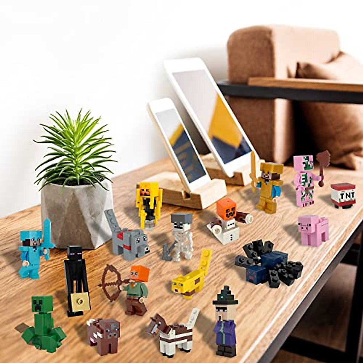 17 Pcs Action Figures Gaming Action Minifigure Building Blocks Mini Figures Toys Game Character Minifigures Kits Collection Display Toy for Kids and Adult as Gifts YCYSJ17