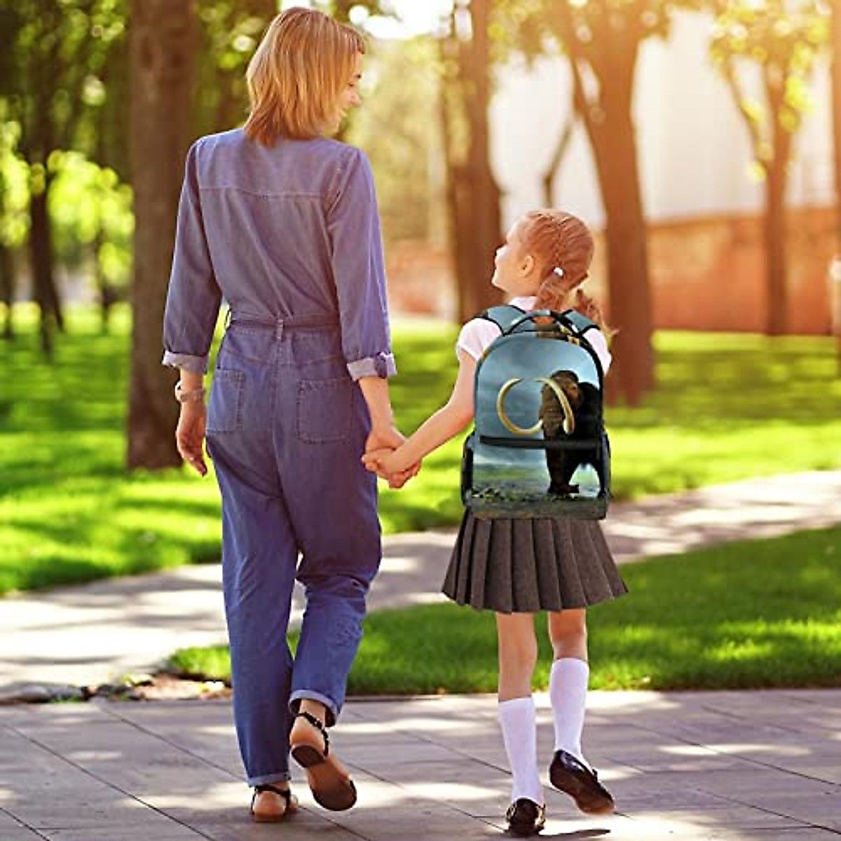 Woolly Mammoth School Backpack For Teen Boys Girls , Durable School bag For Middle Student