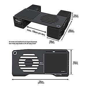 Couchmaster® CYBOT - Ergonomic Lap Desk for Notebooks or Wireless Equipment, including pillows, mousepad