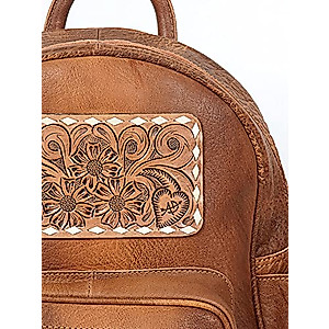 American Darling Hand Carved Leather Backpack Womens Mens Instant Vintage Backpacks Purse Men laptop Bookbags Cow Hide on