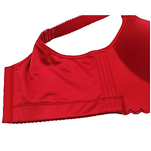 Women Support Push Up Seamless Bra Bralette/Plus Size/34 36 38 40 42 44 C D E/Wire Free Red 42C