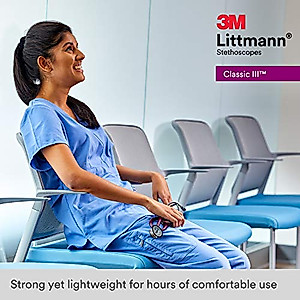 3M Littmann Classic III Monitoring Stethoscope, Black Edition Chestpiece, Black Tube, 27 inch, 5803