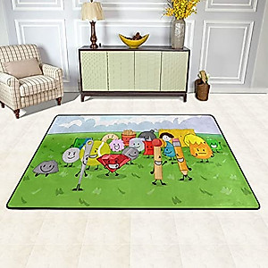 Bfdi Battle for Dream Anime Rug Soft Flannel Carpet 3D Non-Slip Area Rug Art Floor Mat Doormats Decorative Rugs for Bedroom Living Room 36"X24"