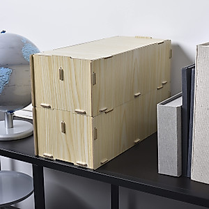 Tapeera 2-Pack Stackable Trading Card Storage Box For Sports Football Baseball Card Storage - Compatible With TCG MTG Pokemon Cards Kpop Photocard Toploaders - Each 1800 Cards With Chalkboard Labels