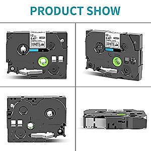 COLORWING Fabric Tape Replacement for Brother Iron On Label Tape TZe-FA231 TZ 12mm 0.47" White, for Brother Ptouch PTD400 PTD210 PT-1280 Label Maker, 3-Pack