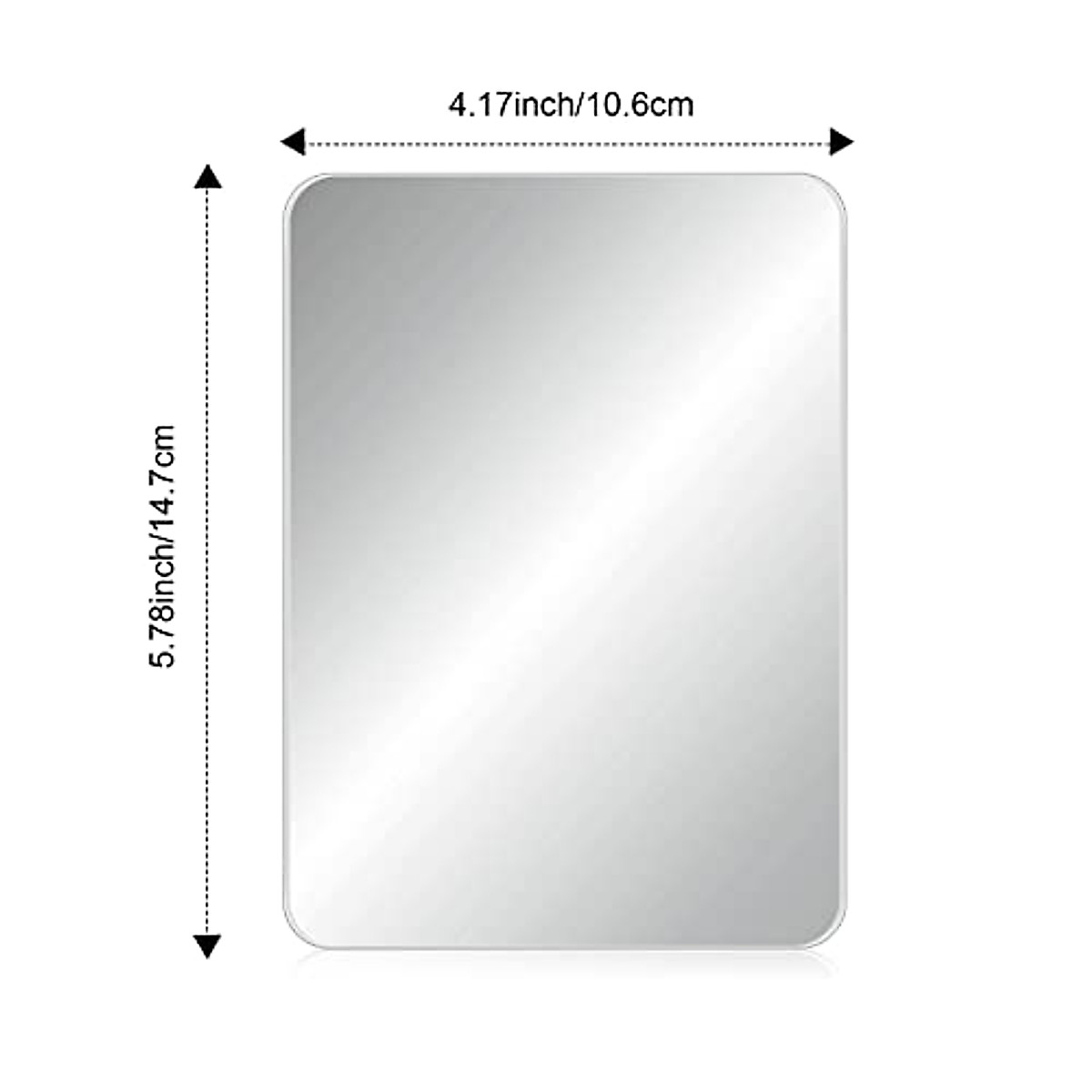 2 Pieces Magnetic Locker Mirror Small Real Glass Mirror for School Locker Rectangular Locker Accessories Magnetic Makeup Mirror for Girls Bathroom Household Refrigerator Office Cabinet, 5.8 x 4 Inch