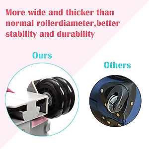 SKYMOVE 18 inch Multi-Compartment Double Handle Wheeled Student School Rolling Backpack for Girls Business Trip Carry-on, Pink Girl