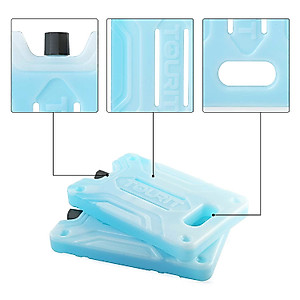 TOURIT Ice Packs for Coolers Long Lasting Reusable Ice Pack for Lunch Bags Boxes and Cooler Bag, Ice Block for Backpack Camping, Beach, Picnics, Fishing and More