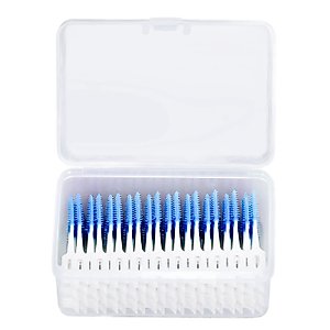 160pcs Interdental Brush Soft Dental Floss Toothpicks for Oral Care Adults Children(Blue)