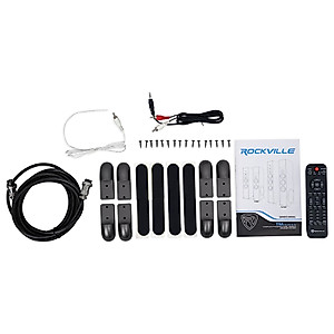 Rockville Bluetooth Home Theater/Karaoke Machine System w/(2) Subs+Wireless Mics