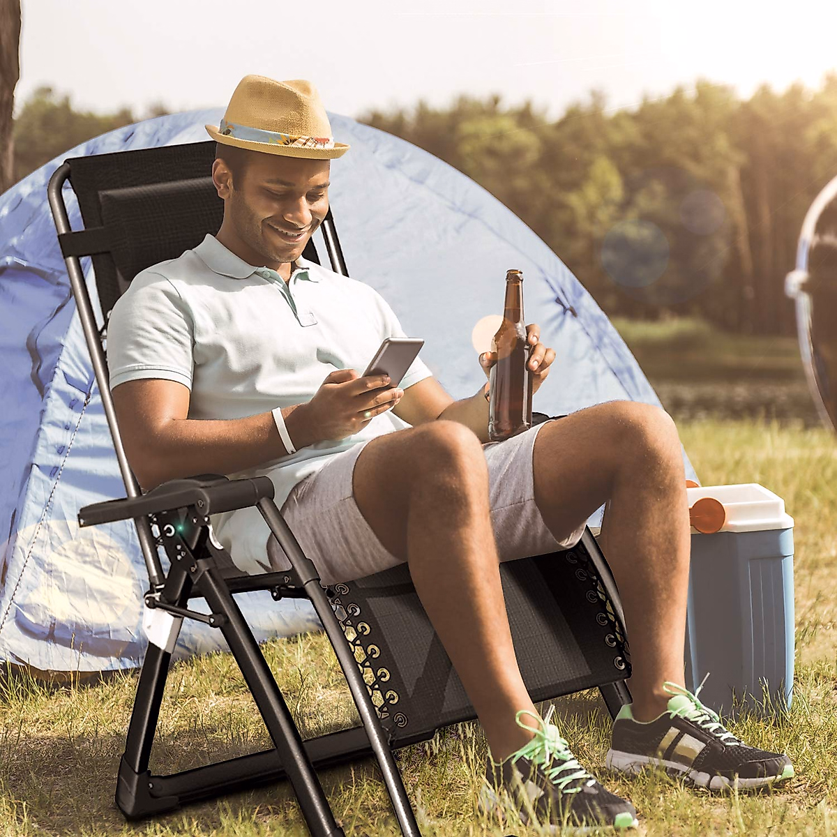 Keten Universal Replacement Cords for Zero Gravity Chair(4 Cords), Replacement Laces for Zero Gravity Chairs, Zero Gravity Recliner Repair Tool for Lounge Chair, Bungee Chair(Black)