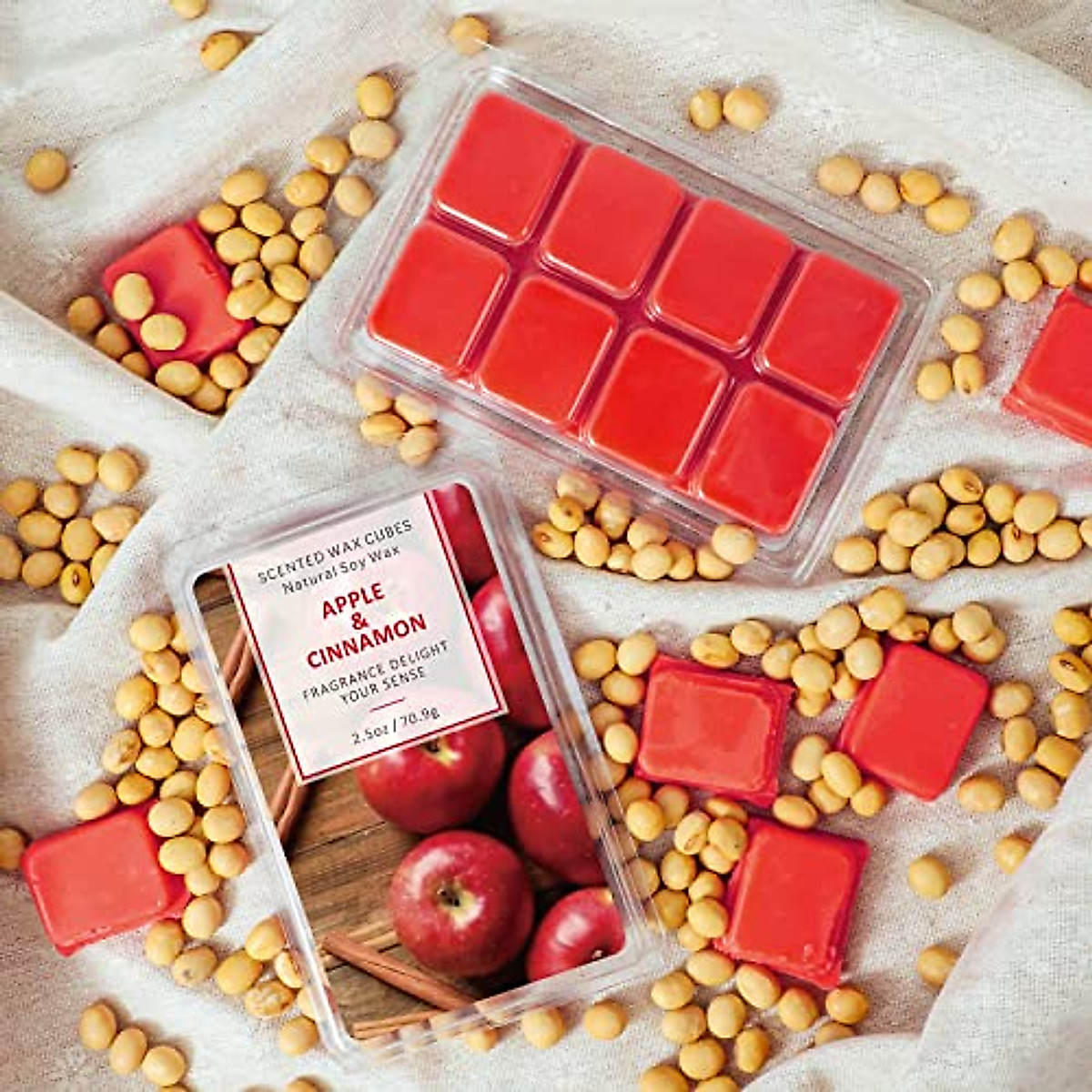 STRN Wax Melts Wax Cubes, Wax Melts Scented, Wax Cubes, Wax Cubes for Wax Warmer, Candle Wax Melts, Scented Wax Melts Apple Cinnamon