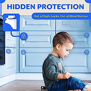 Eco-Baby Child Safety Magnetic Cabinet and Drawer Locks for Proofing Kitchen 12 Pack Child Latches