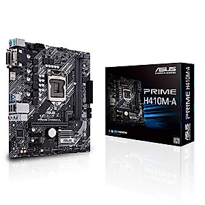 ASUS Prime H410M-A/CSM LGA1200 (Intel® 10th Gen) Micro-ATX Commercial Motherboard (M.2 Support, HDMI, D-Sub, DVI, USB 3.2 Gen 1, COM Header, TPM Header and ASUS Control Center Express)