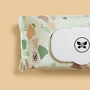 The Honest Company Clean Conscious Multi-Use Wipes | Hypoallergenic + Unscented for Sensitive Skin | Over 99% Water, Compostable, Plant Based, Baby Wipes | Geo Mood, 60 Count