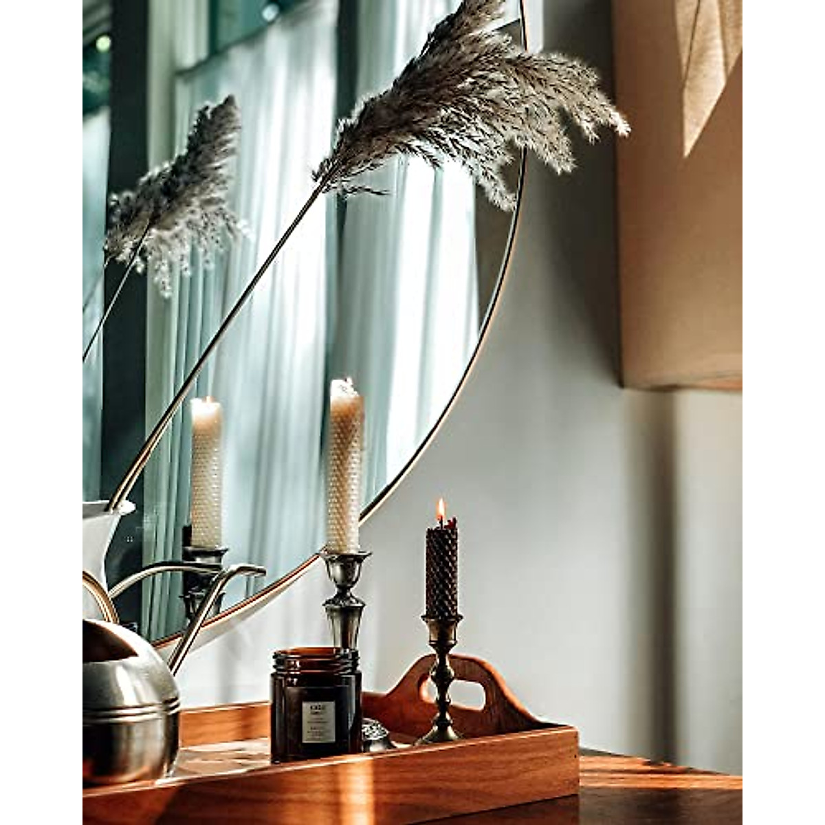 olorvela Taper Candles Handmade Beeswax Candles 14pcs, Hand-Rolled Candles Made of 100% Pure Beeswax, Natural Scent, Smokeless and Dripless Tapers(7 Pair, Light)