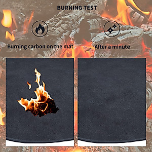 Fire Pit Mat Fireproof Mat Chimineas for Deck,Protection Grill & Patio Fire Pit Pad Hearth Rug, Fireproof Mat, Deck Protector for Wood Burning Fire Pit, Gas Fire Pit, Charcoal Grill (36 Inch)