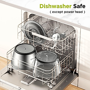 KOIOS Food Processor, 500W Electric Food Chopper with 2 Bowls (8 Cup+8 Cup) & 2 Bi-Level Blades&, Small Electric Grinder Meat Processor for Nuts, Meat, Onion, Garlic, Baby Food, Black