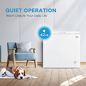 Midea MRC070S0AWW Chest Freezer, 7.0 Cubic Feet, White