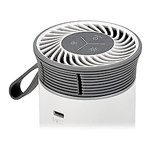 GermGuardian Portable Allergen Air Purifier for Small Spaces with USB Cable, Captures Dust, Pollens, Mold Spores, UV-C Light Helps Reduce Germs, 7” White, AC085