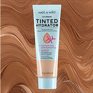 Wet n Wild Bare Focus Tinted Hydrator Matte Finish, Medium Tan, Oil-Free, Moisturizing Makeup | Hyaluronic Acid | Sheer To Medium Coverage