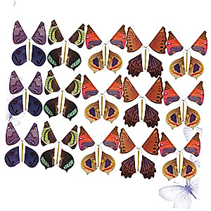 SAFIGLE Wind Up Butterfly 15pcs Toys for Flying Toy Fairy Toy Flying Butterfly Toy Surprise Butterfly Flying Toy Prop Props Butterfly Metal Sculpture Decorate 3D to Fly Props