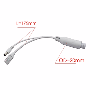 ANVISION 2-Pack Active 48V to 12V Waterproof PoE Splitter Adapter, IEEE 802.3af Compliant 10/100Mbps, for IP Camera AP Voip Phone and More, White