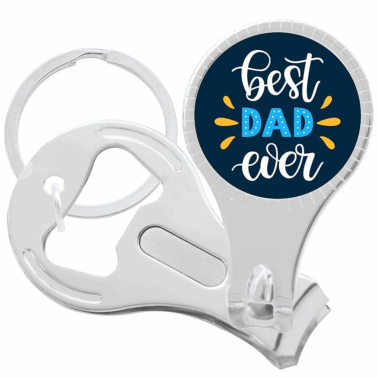 Best Dad Ever Nail Clippers Plus Bottle Opener Keychain