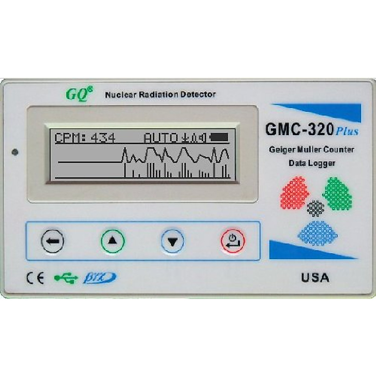 New GQ GMC-320 Plus Geiger Counter Nuclear Radiation Detector Data Recorder Beta Gamma x-Ray Test Equipment
