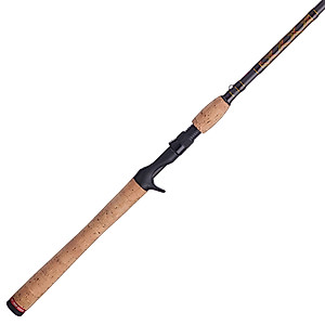 PENN Squadron III 7’ Inshore Casting Rod; 1-Piece Fishing Rod, 10-17lb Line Rating, Medium Rod Power, Fast Action, 1/4-1 oz. Lure Rating, titanium/red/gold