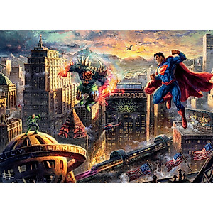 Ceaco - Thomas Kinkade - DC Comics - Superman Man of Steel - 1000 Piece Jigsaw Puzzle