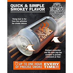 Dr. K's Tenn Cans 6 Pack, Apple & Pecan - Convenient, No Mess Smoke Tube Upgrade | Premium Apple & Pecan Pellets in an Easy to Use Can | Championship Flavor & Smoke Every Time| Up to 1hr Smoke Per Can