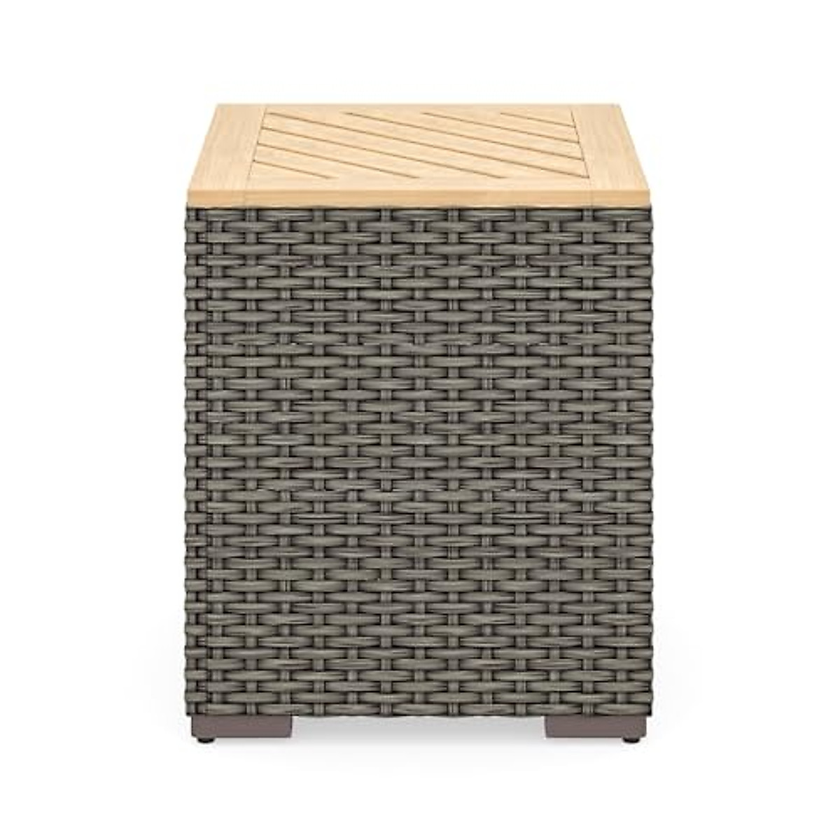 Homestyles Boca Raton Outdoor Side Table, Grey/Brown