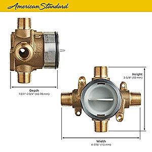 American Standard RU101 Flash Shower Rough-in Valve with Universal Inlets and Outlets, Unfinished