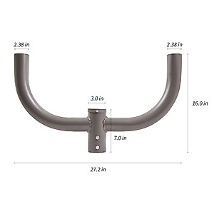 Suchace Double Bullhorn Light Bracket 180 Degree Mounting Bracket,Double L Bracket for 2 Pack Outdoor LED Shoebox Area Lights