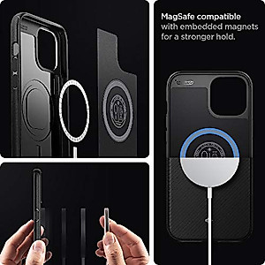 Spigen Mag Armor (MagFit) Compatible with MagSafe Designed for iPhone 12 Pro Max Case (2020) - Matte Black