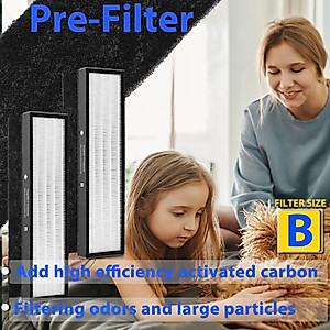 HEPA Air Filter Flt4825 B,Compatible with Germ Guardian True Hepa Filter Air Purifier Filter,Compatible with Germ Guardian Filter B Models AC4900CA, AC4825, AC4850PT, AC4820