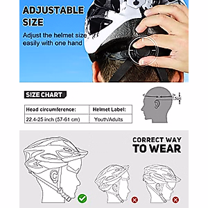 LAMONKE Bike Helmet with USB Rechargeable LED Light Detachable Goggles and Sun Visor, Mountain & Road Bicycle Helmets for Men Women Adult Cycling Helmets