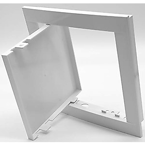 6" x 6" White Access Panel Door Opening Flap Cover Plate - Plumbing, Electricity, Alarm Wall Access Panel for Drywall - Box Door Lock - Door Latch - Size/Color (6 x 6, White)