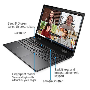 HP Envy x360 2-in-1 Flip Laptop, 15.6" Full HD Touchscreen, AMD Ryzen 5 5500U 6-Core Processor, 32GB RAM, 512GB SSD, Backlit Keyboard,Wi-Fi 6, Windows 11 Home, HP Stylus Pen (Renewed)