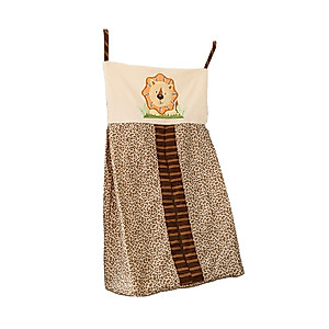 CribMATE African Lion Themed Diaper Organizer (Golden-Brown, Animal Print)