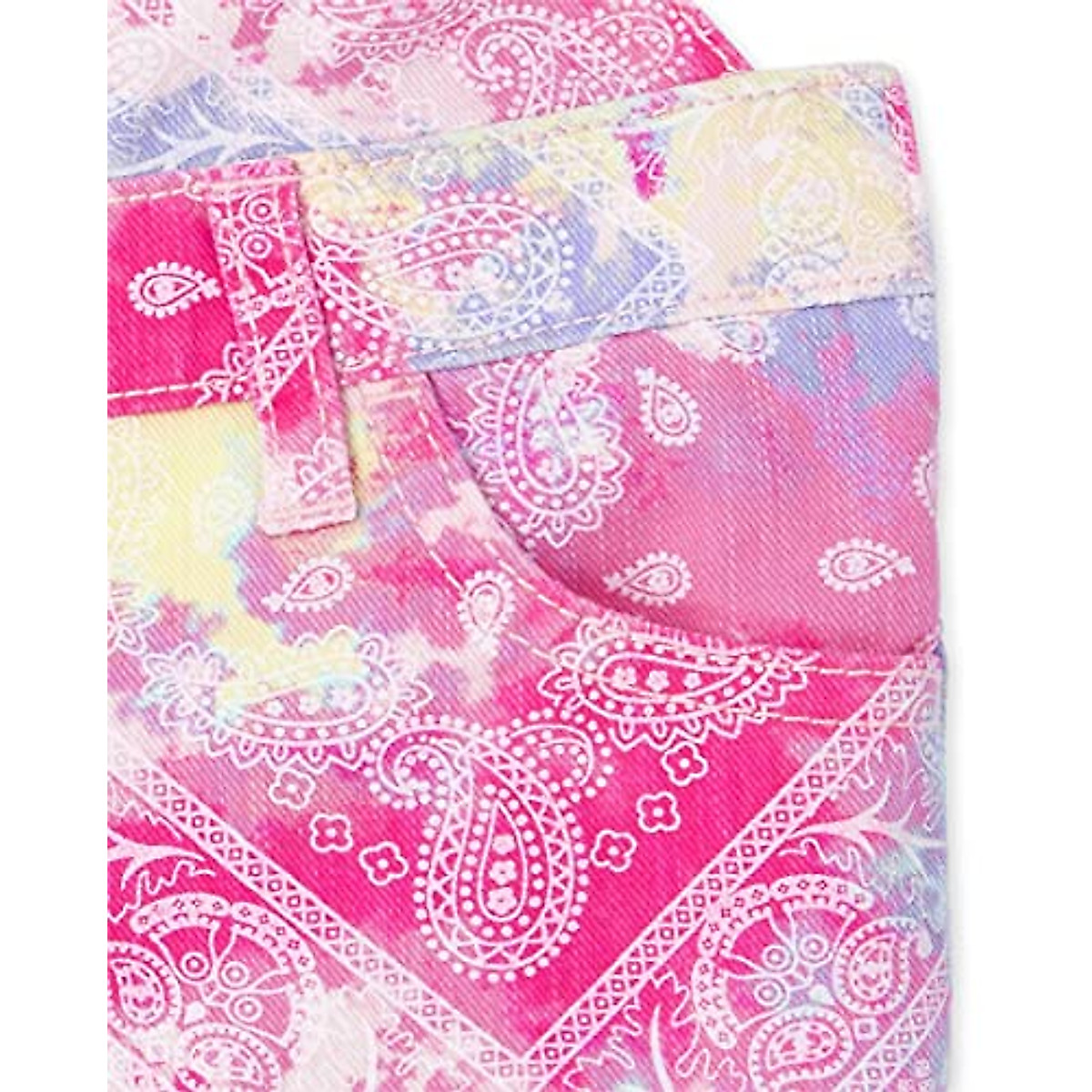 The Children's Place baby girls The Children's Place and Toddler Tie Dye Bandana Twill Shortalls Rompers, Pink, 2T US