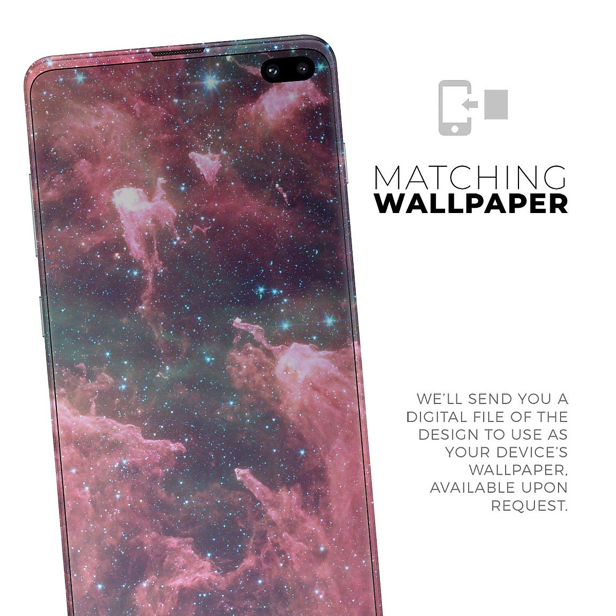 DesignSkinz Crimson Nebula Protective Vinyl Decal Wrap Skin Cover Compatible with The Samsung Galaxy S20 (Screen Trim & Back Glass Skin)