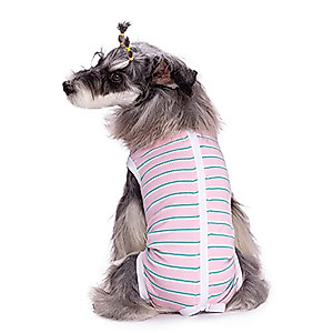 Puppy Recovery Surgical Suit for Female Male Dogs Cats Abdominal Wounds,Professional Spay Neuter Dog Pet Bodysuit, E-Collar Alternative After Surgery Wear Anti Licking Wounds,Dog Onesie